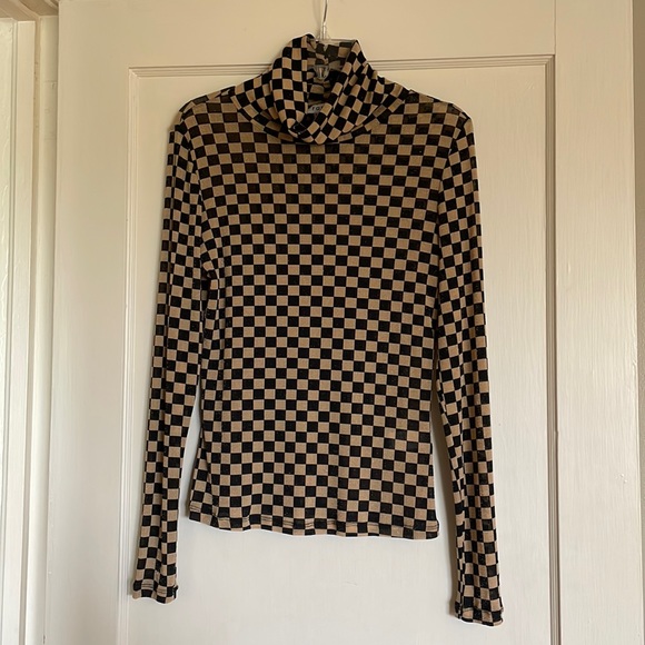 Fate | Tops | Fate Sheer Checkered Turtleneck | Poshmark